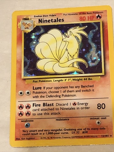 Pokémon TCG Ninetales Base Set 12/102 Holo Unlimited Holo Rare | eBay