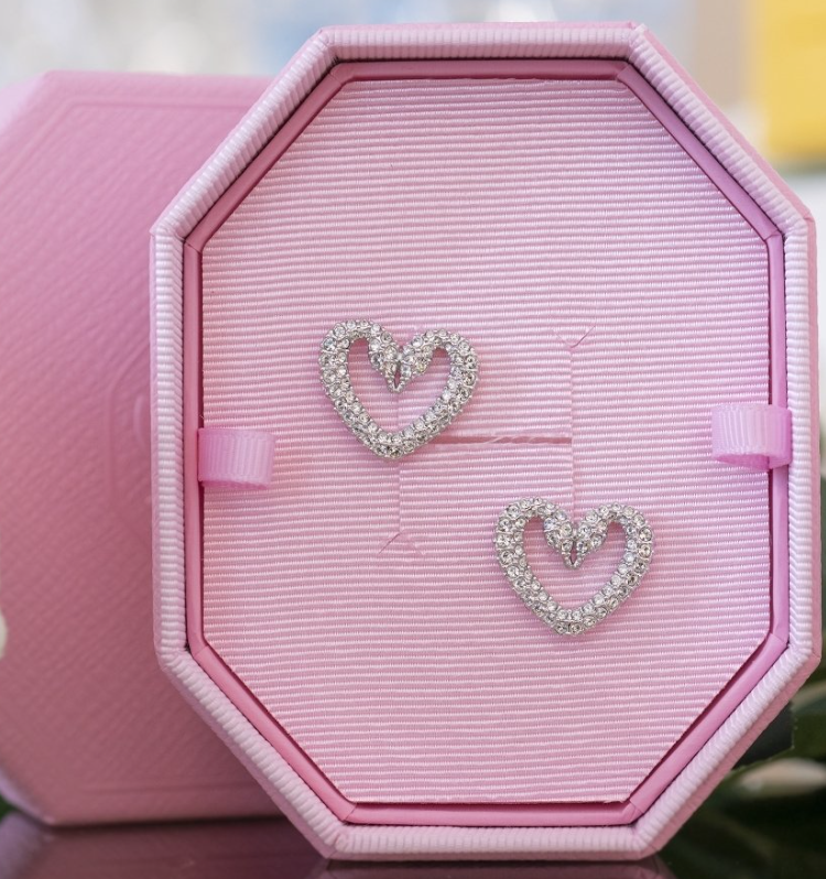 W Swarovski Una Stud Earring Medium White Rhodium Plated 5625535 for ...