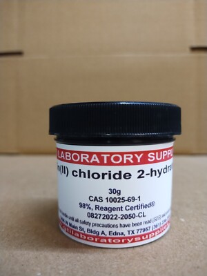Tin(II) chloride 2-hydrate, 98%, Reagent Certified® | eBay
