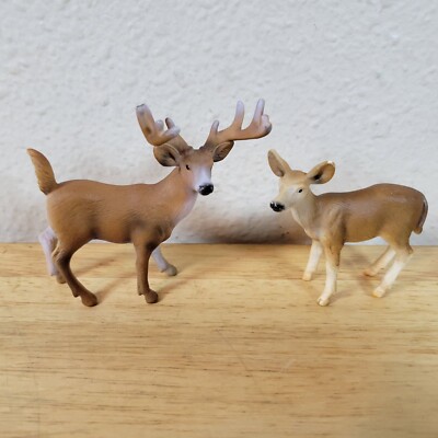 Schleich White-Tailed Deer Family 2002: Buck 14253, Doe 14254 | eBay