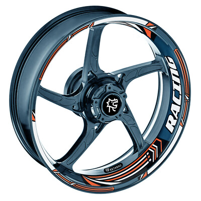 Racing BP 17 inch Rim Wheel Stickers Decals For Yamaha FZ07 MT-07 18-21 ...