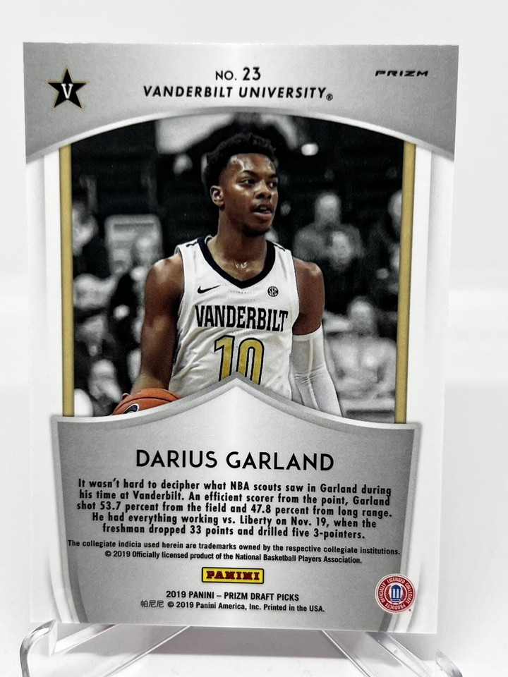 Darius Garland 2019-20 Prizm Draft PINK PULSAR CRUSADE RC Vanderbilt ...
