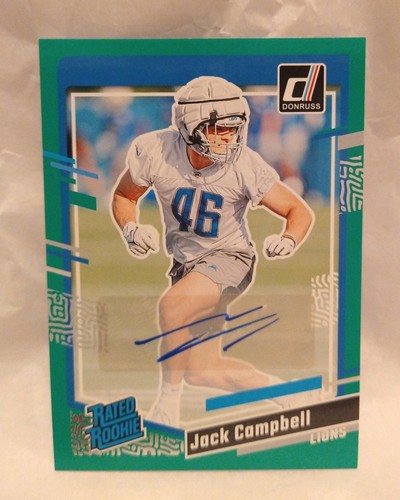 2023 Donruss #330 Jack Campbell Green Auto RC ROokie Card JS | eBay