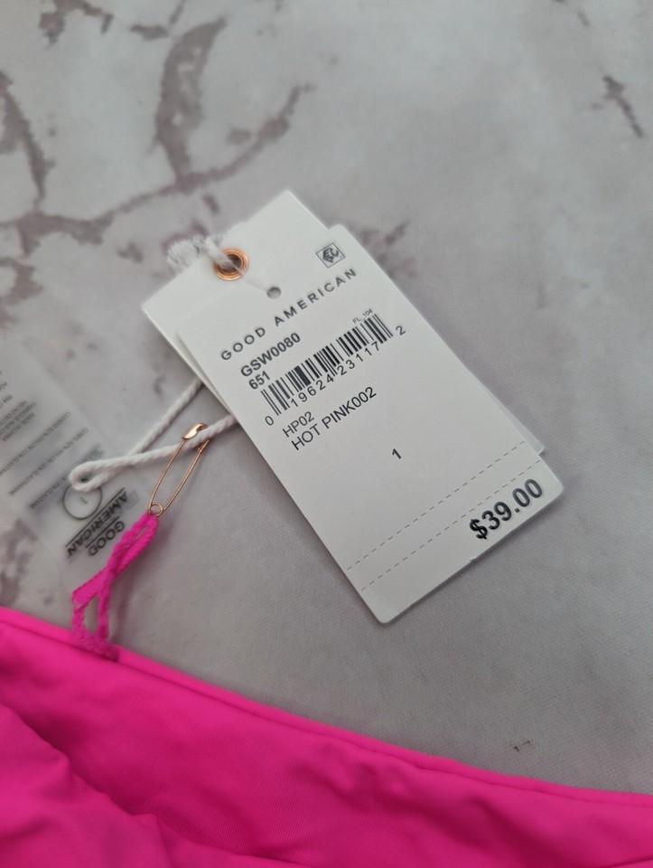 Good American Swim Bottom Women 6 3X Hot Pink Better Cheeky Bikini ...