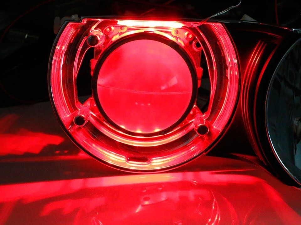 v2. Red Demon Eyes LED Modules For Car Bike Headlights Projector ...