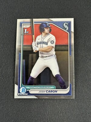 2024 Bowman Draft JOSH CARON 1st Bowman Chrome #BDC-155 Seattle ...