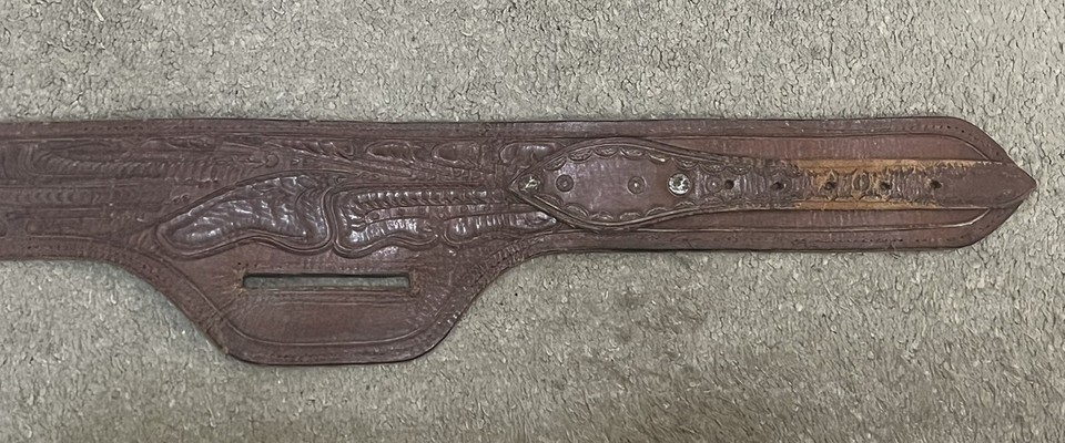 Western Gunslinger Belt Brown Leather Gun Belt Western Style 45” Length ...