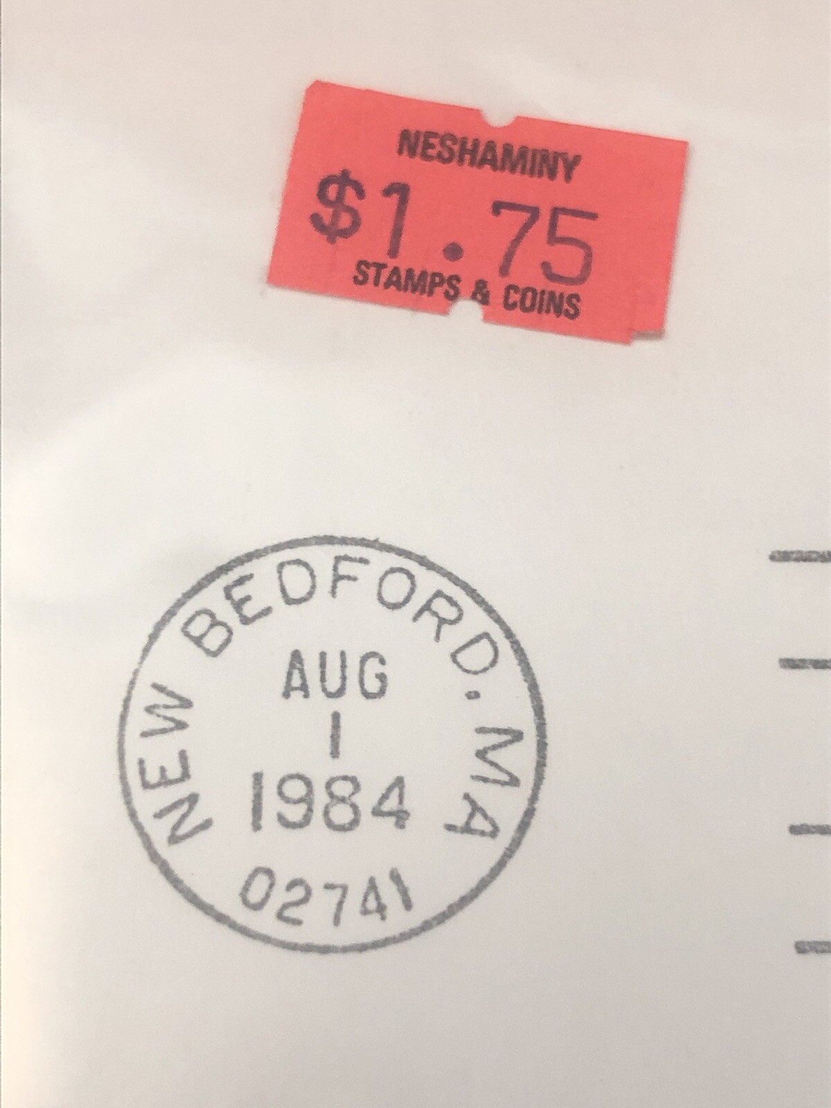 MOBY DICK HERMAN MELVILLE STAMP FIRST DAY OF ISSUE NEW BEDFORD MA Aug,1 ...