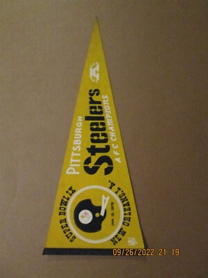 NFL Pittsburgh Steelers Vintage 1975 Super Bowl IX AFC Champions Logo ...