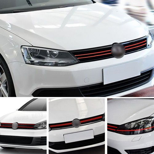 5Pcs/set Red Universal Car Front Hood Grille Decal Stripe Stickers ...