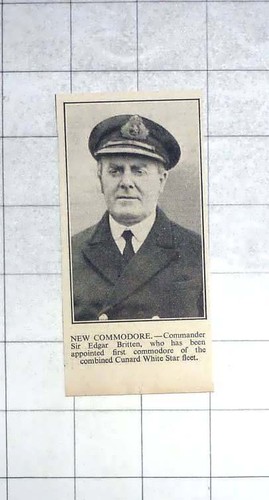 1935 New Commodore, Commander Sir Edgar Britten | eBay