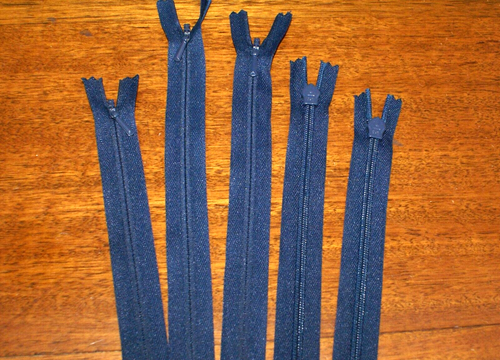 Five (5) 23cm INVISIBLE NAVY ZIPPERS, NAVY Colour (5pcs). | eBay