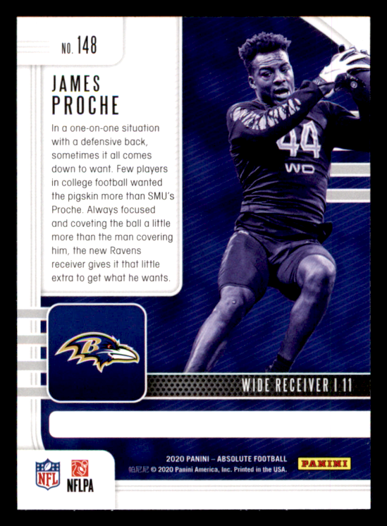 2020 Panini Absolute James Proche Retail RC #148 Baltimore Ravens | eBay