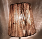 String Mini Lamp Shade Tan Rope Clip-on for Chandelier Bulb NEW 5.25 ...