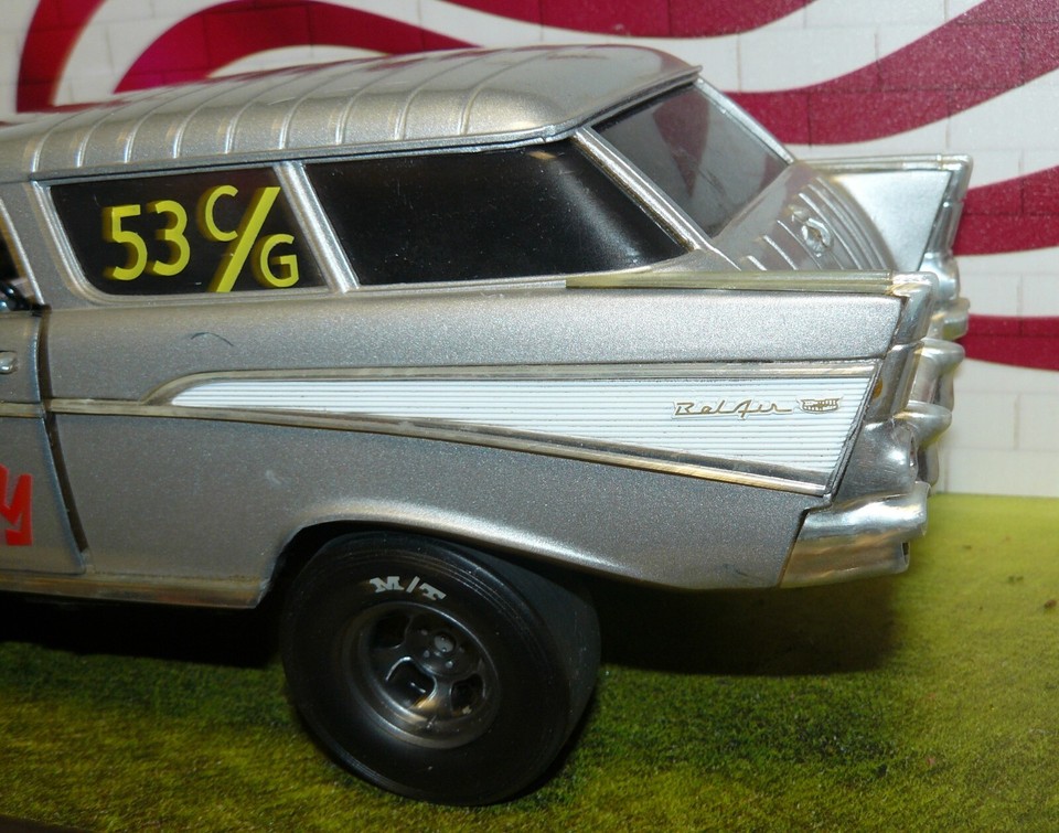 1/18 ( ICWB ) 1957 Chevy Nomad " Insanity " gasser , drag car , street ...