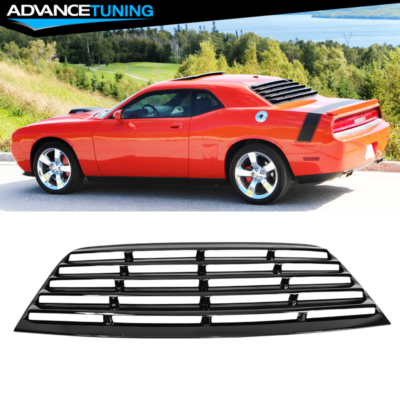 Fits 08-22 Dodge Challenger Rear Window Scoop Louver Sun Shade ABS ...