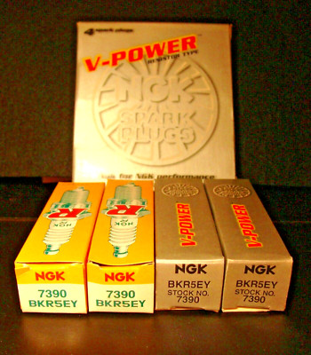 4-New NGK V-Power Copper Spark Plugs BKR5EY #7390 Made in Japan | eBay