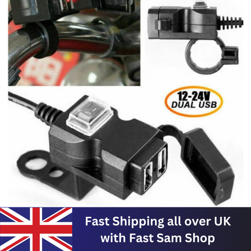 Waterproof Motorbike Motorcycle USB Charger Power Adapter Socket For ...
