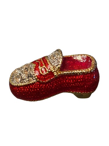 Vintage Ruby Red Slipper Shoe Brooch Jewelry Fashion Lapel Pin Red ...