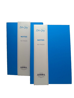 ×2) Blue Sky ~Notes ~Notepad ~160 Pages ~8.5 Inch × 5.75 Inch ~Blue ...