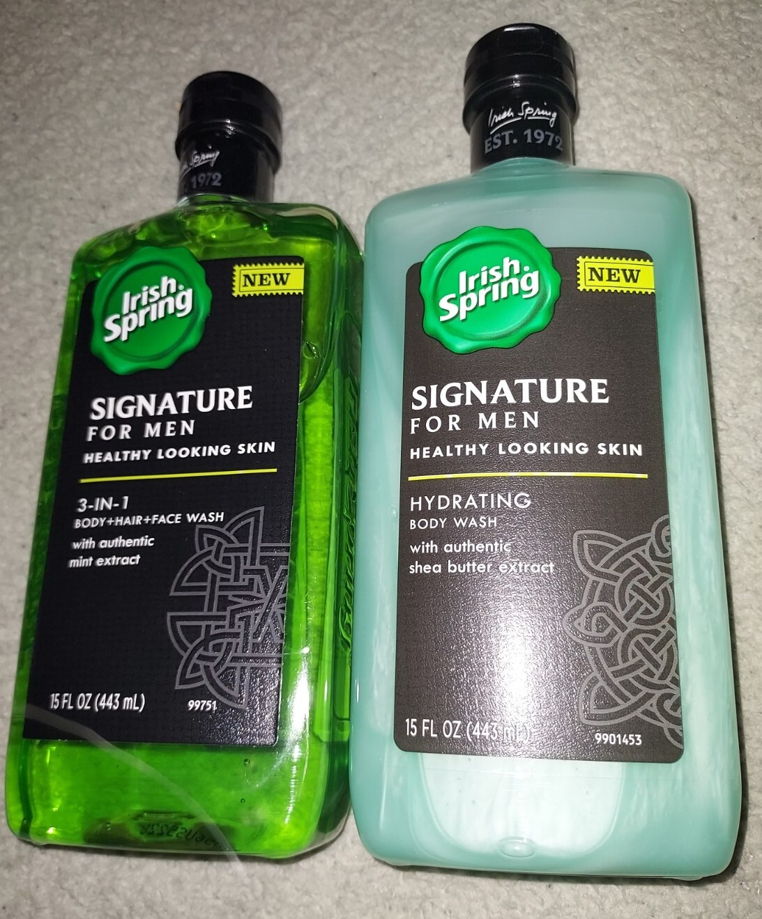 2 Bottles HTF Irish Spring Signature For Men 3 in 1 & Hydrating Body ...