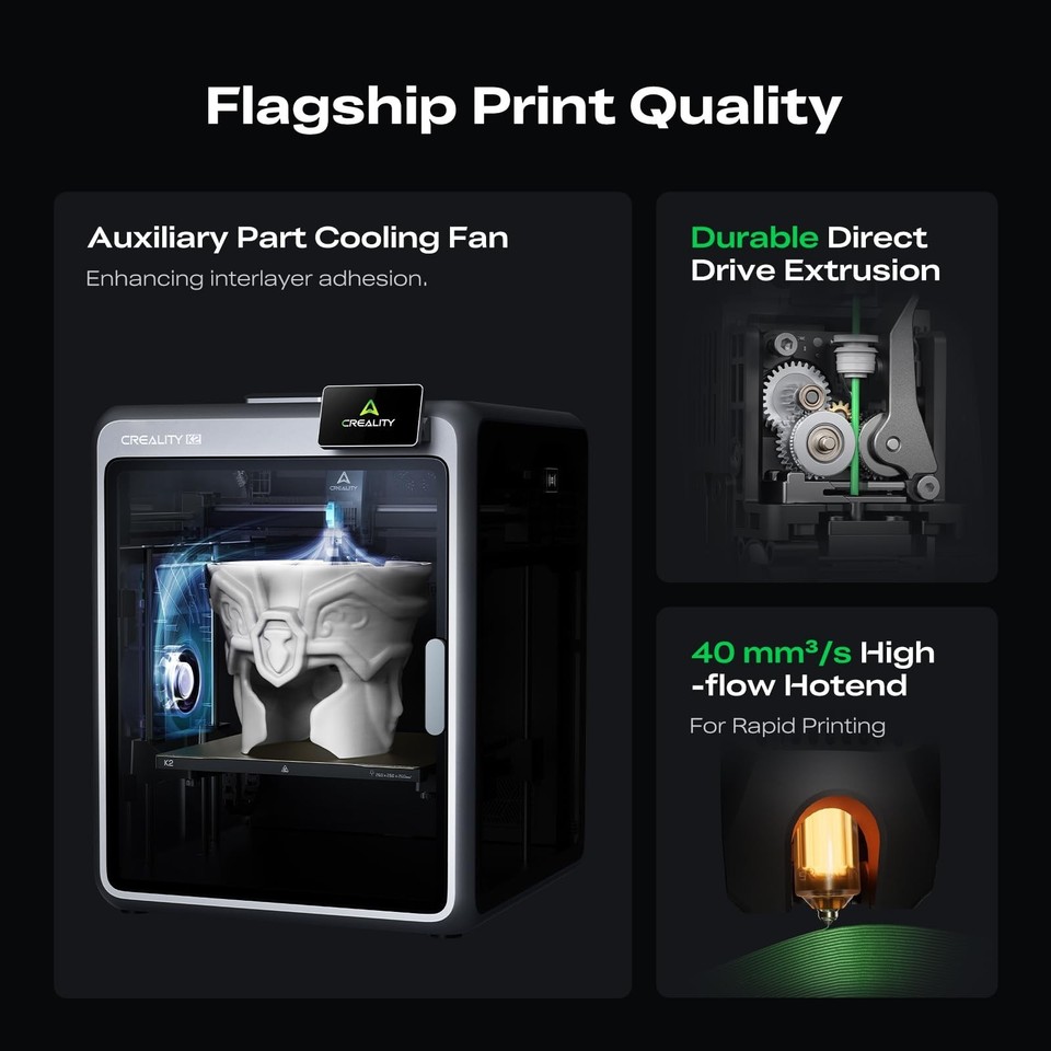 Creality K2 Combo 3D Printer, Multicolor Printing with CFS, Max 600mm/s ...