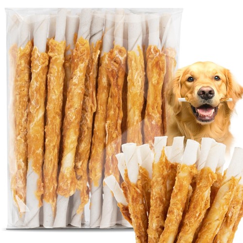 Chicken Wrapped Rawhide Dog Treats - 15 Oz Hide Twists Chicken Wrapped ...