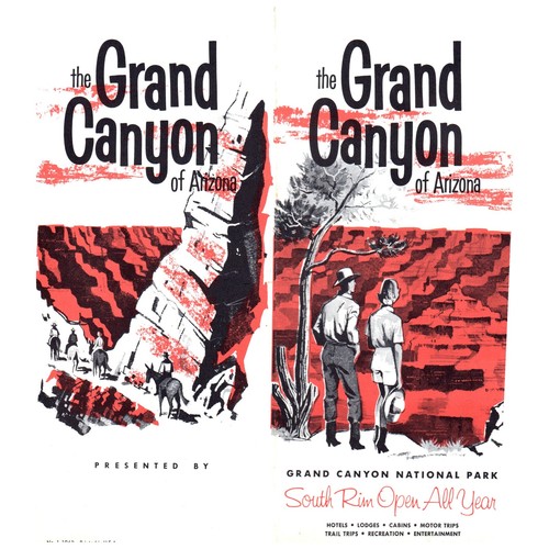 1962 Grand Canyon National Park South Rim Arizona Travel Brochure and ...