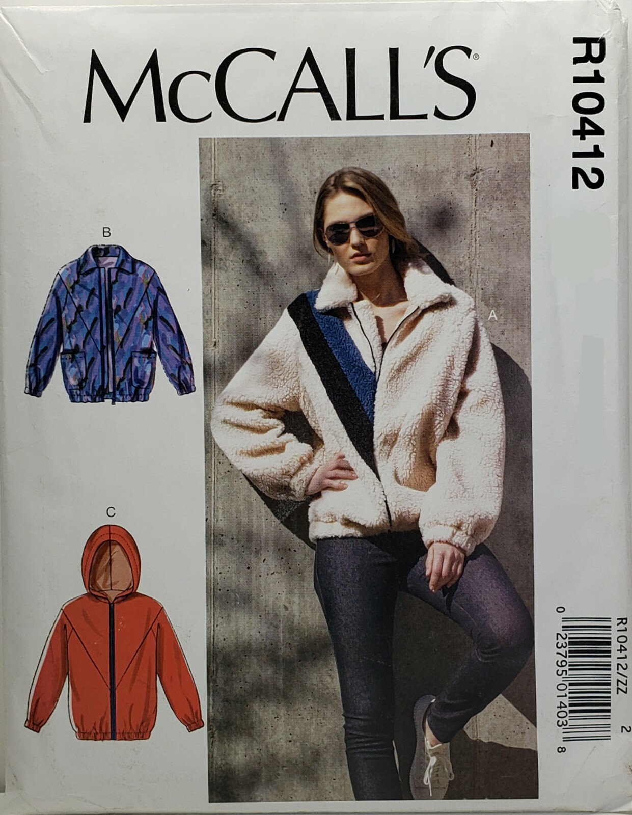 McCall's R10412 Lined Jacket, Hoodie or Collar CHOOSE SIZE Uncut ...