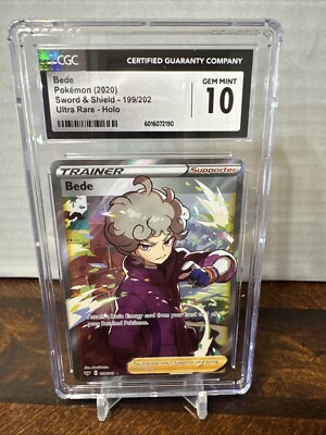 2020 Pokémon SWSH FA/BEDE 199/202 CGC 10 Graded Card New Slab Ultra ...