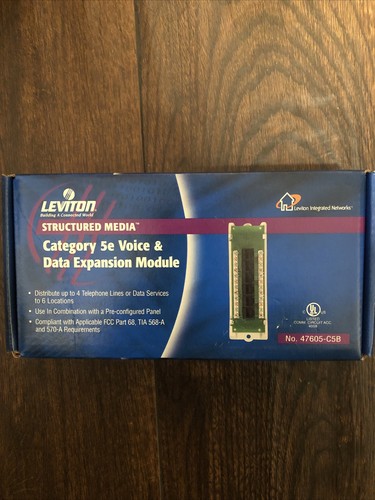LEVITON 47605-C5B CATEGORY 5E VOICE & DATA EXPANSION MODULE | eBay