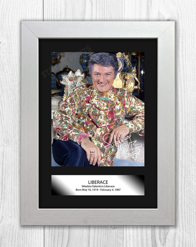 Liberace A4 signed mounted photograph picture poster Choice of frame ...