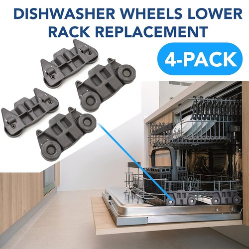 4PCS W10195416 Dishwasher Lower Rack Wheel Kit for Whirlpool Kitchenaid ...