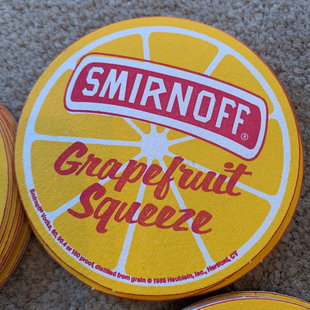 Smirnoff Grapefruit Squeeze Barware Drink Coasters Lot Of 50 | eBay