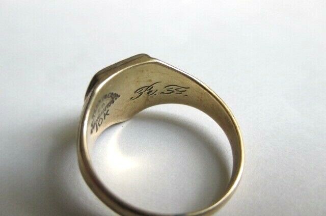 Antique H.R.TERRYBERRY Grand Rapids 10K Gold Initial Signet Ring 4 | eBay