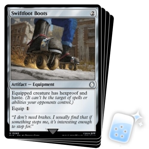 SWIFTFOOT BOOTS X4 Universes Beyond: Fallout Magic MTG MINT CARD | eBay