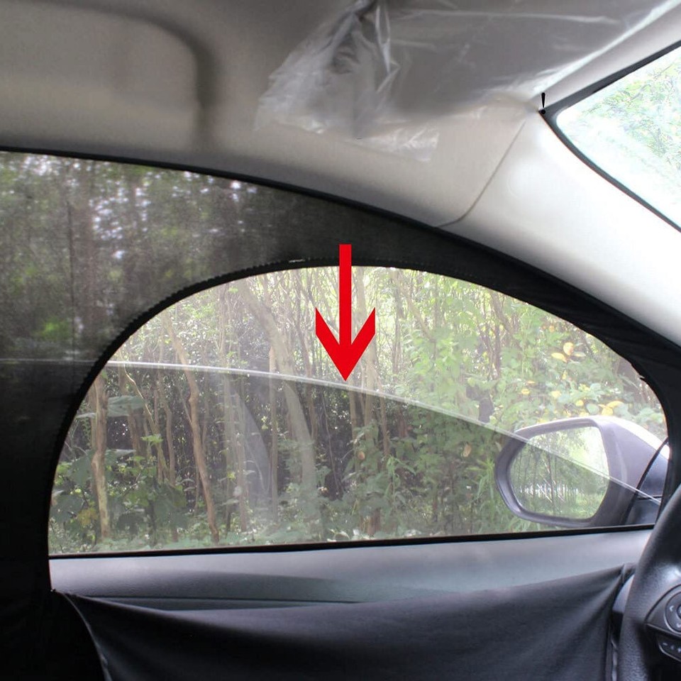 2X Universal Car Side Window Sun Shade Breathable Mesh Car Window ...