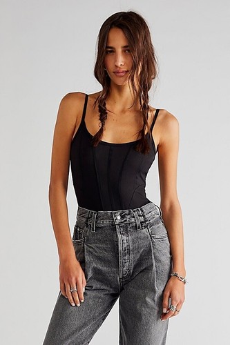 Intimately BLACK That Girl Corset Bodysuit, US Small | eBay