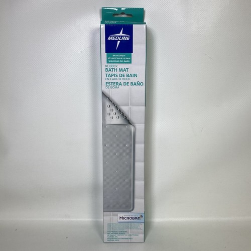 Medline Microban Bath Mat Rubber White 13.4" X 29" Brand New In The Box ...