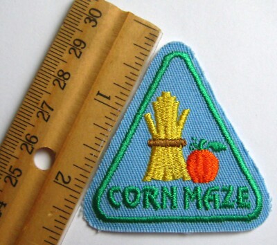 Girl Boy Scout Guide CORN MAZE FUN PATCH Fall Trip Event Pumpkin Badge ...