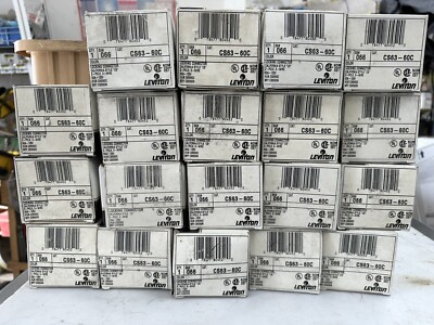 New LEVITON Locking Connector CS6360C 50A 125V 2 Pole 3 Wire CS63-60C ...