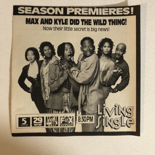 Living Single Vintage Tv Guide Print Ad Queen Latifah Kim Fields TPA25 ...