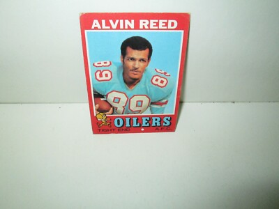 ALVIN REED 1971 FOOTBALL CARD Topps #169 HOUSTON OILERS TE Nm | eBay