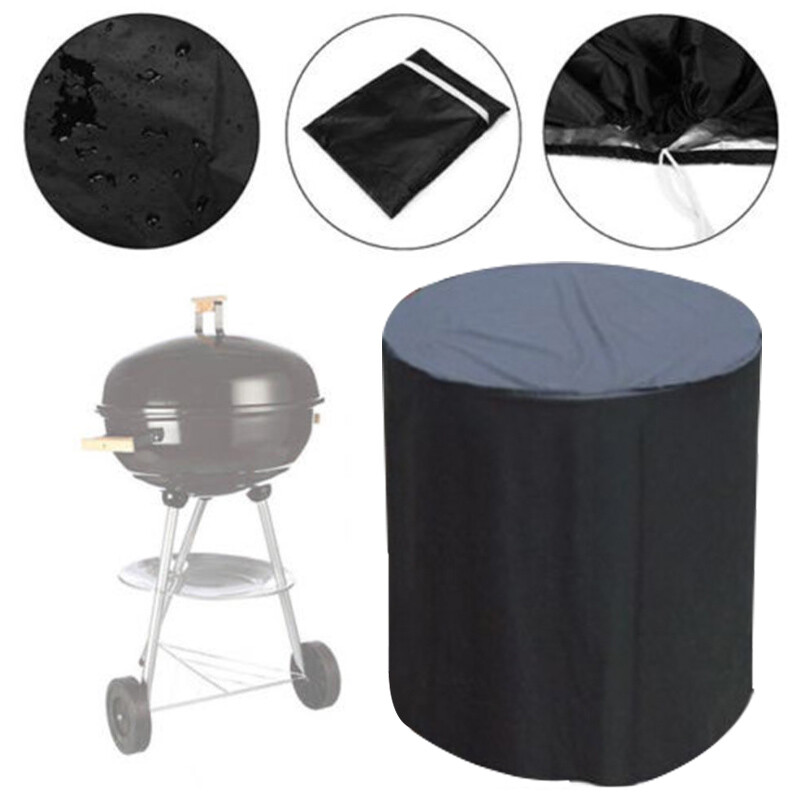 Round Heavy Duty BBQ Cover Waterproof Barbecue Grill Protector Outdoor ...
