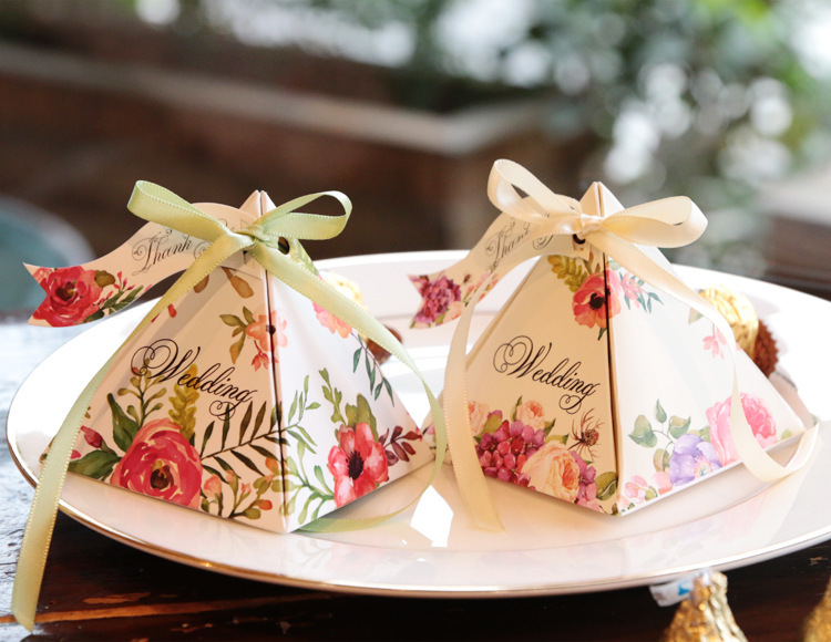 10-200X Spring Flower Paper Wedding Party Favour Sweet Boxes Bags ...