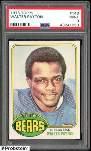 1976 Topps Football #148 Walter Payton Bears RC Rookie HOF PSA 9 " PACK ...