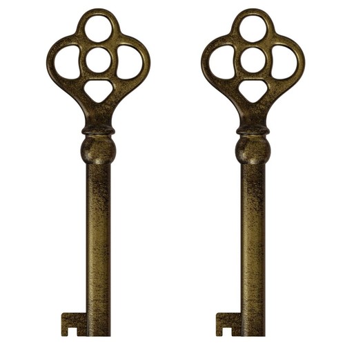 KY-3 Hollow Barrel Replacement Skeleton Key (Pack of 2 Antique Brass ...