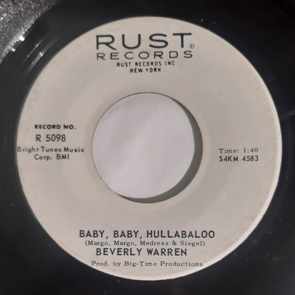 Beverly Warren Let Me Get Close To You / Baby Baby Hullabaloo US 1965 ...