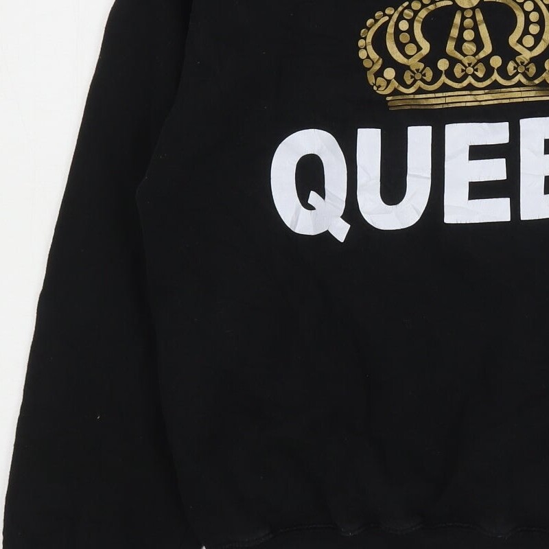 Famona Womens Black Cotton Blend Sweatshirt Size XS - Queen | eBay UK