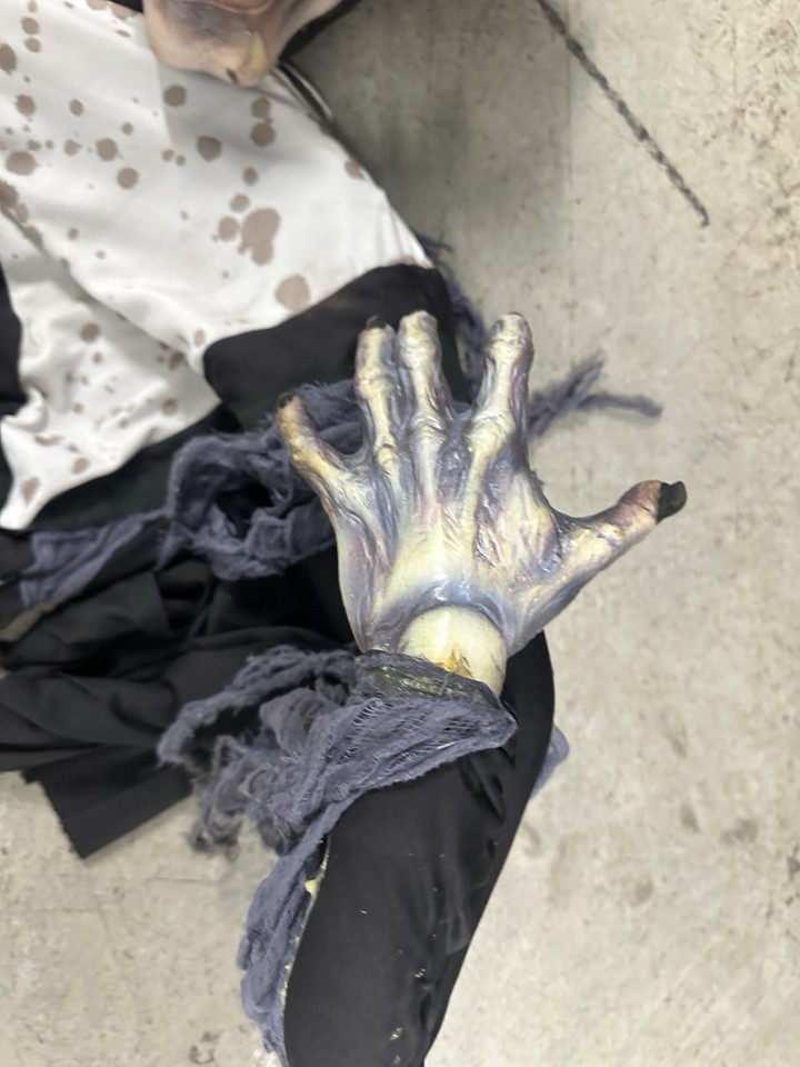 Spirit Halloween Life Size Large Hat Hanging Monster Skeleton Not ...